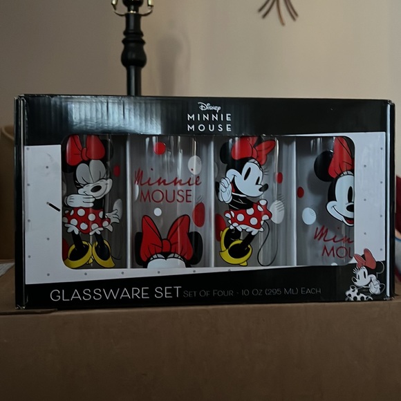 Disney | Other | Disney Mini Mouse Glassware Set Of Four | Poshmark